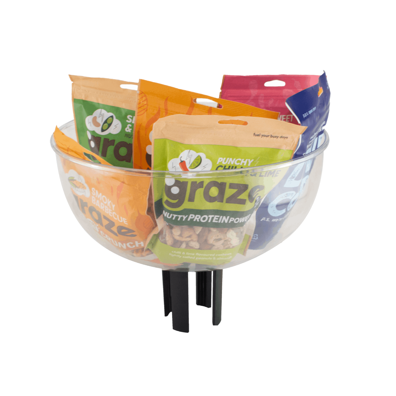 Tensabarrier® Merchandising Impulse Display Bowl For Stanchions