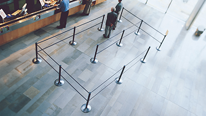 Magnetic Wall Mounted Barrier | Long Length | Tensabarrier®